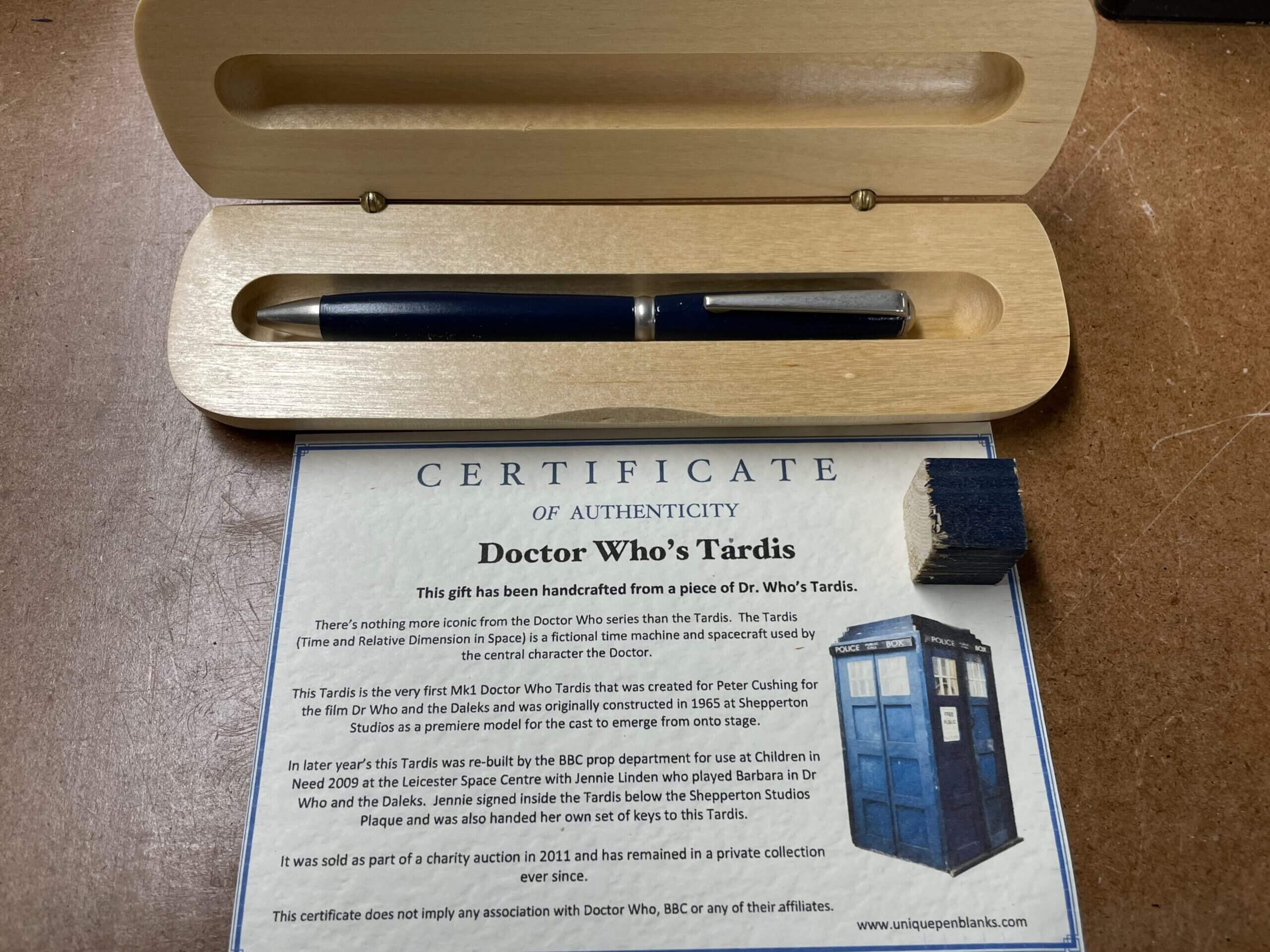 Doctor Who Tardis Pen - Franklin Woodcrafts